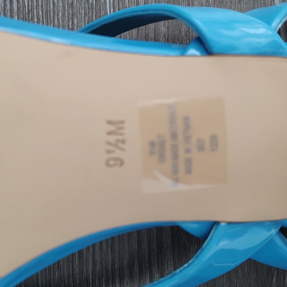 Guess | Shoes | New Guess Patent Turquoise Blue Square Toe High Heel ...